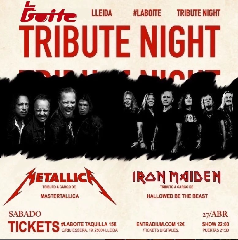 Tribute Night - Mastertallica+Hallowed be the Beast - Line up