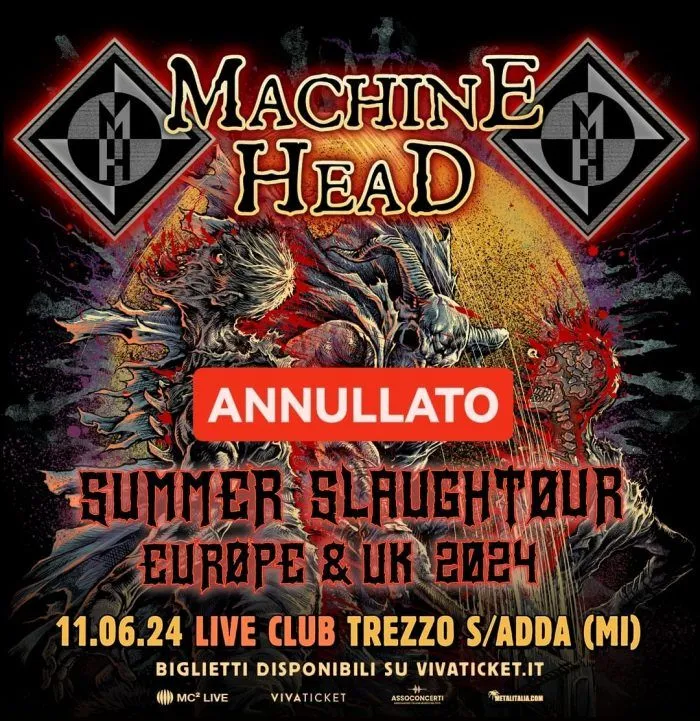 Concert Machine Head - 11/06/2024 - Milano (Trezzo sull’Adda) - Live ...