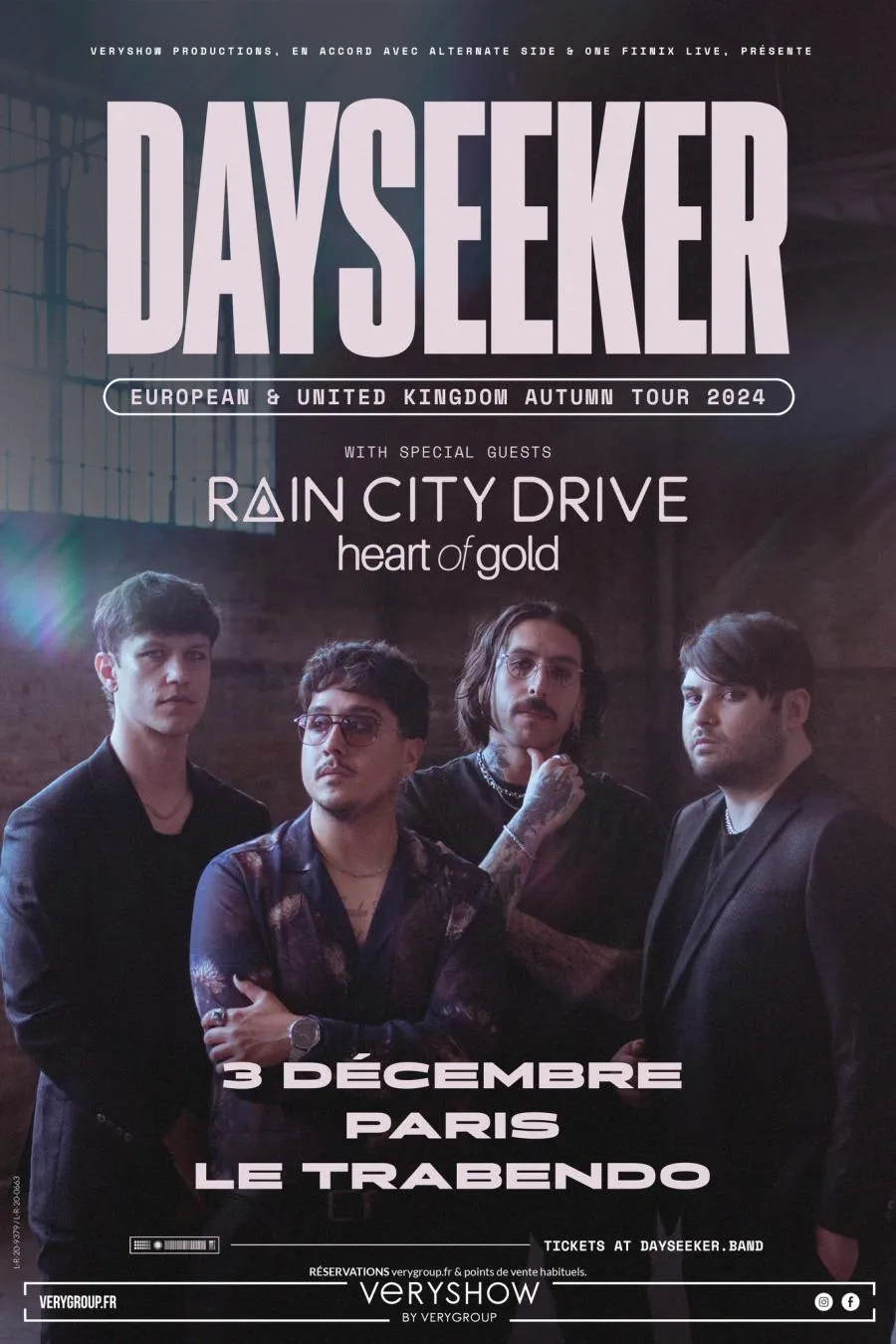 Concert Dayseeker - 03/12/2024 - Paris - Le Trabendo - France