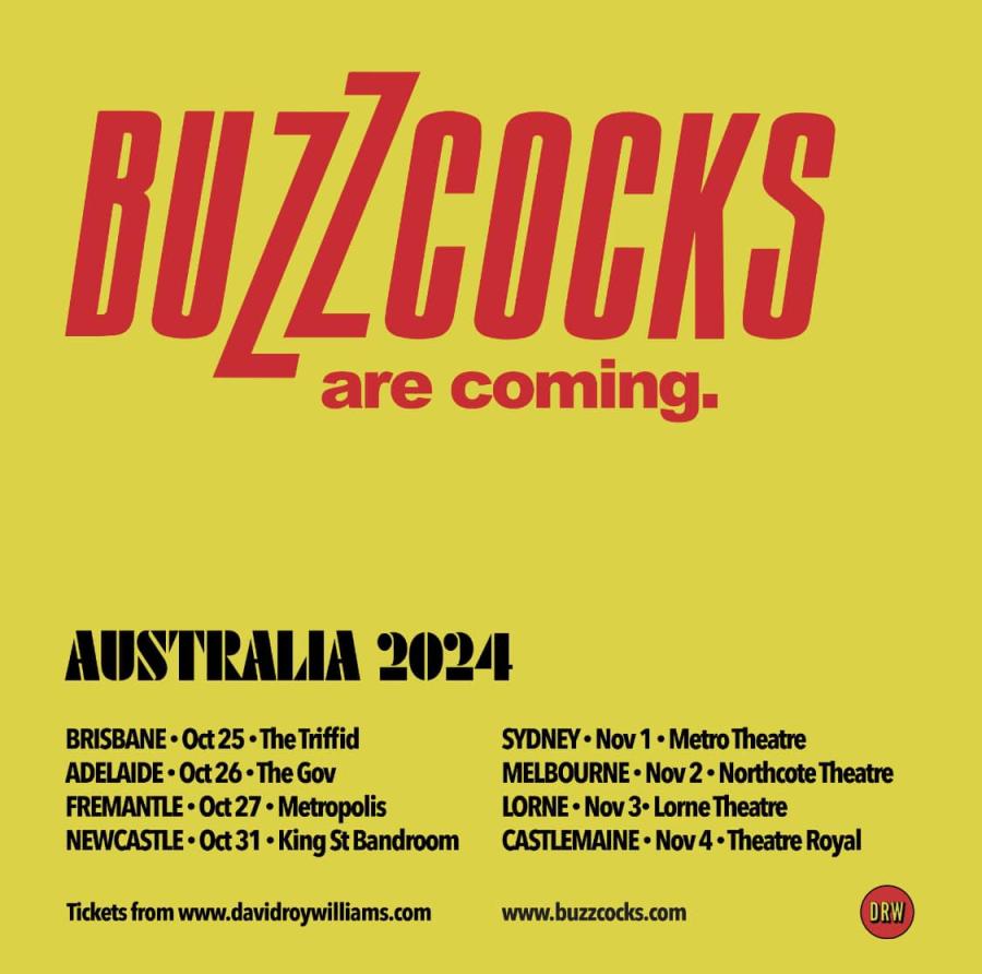 Event Buzzcocks - 25/10/2024 - Brisbane (Newstead) - The Triffid - Australia