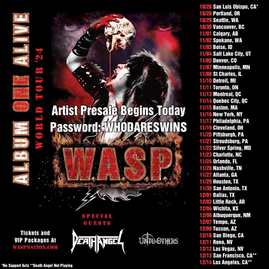 Evenement W.A.S.P. - 29/10/2024 - Seattle - Moore Theatre - Verenigde ...