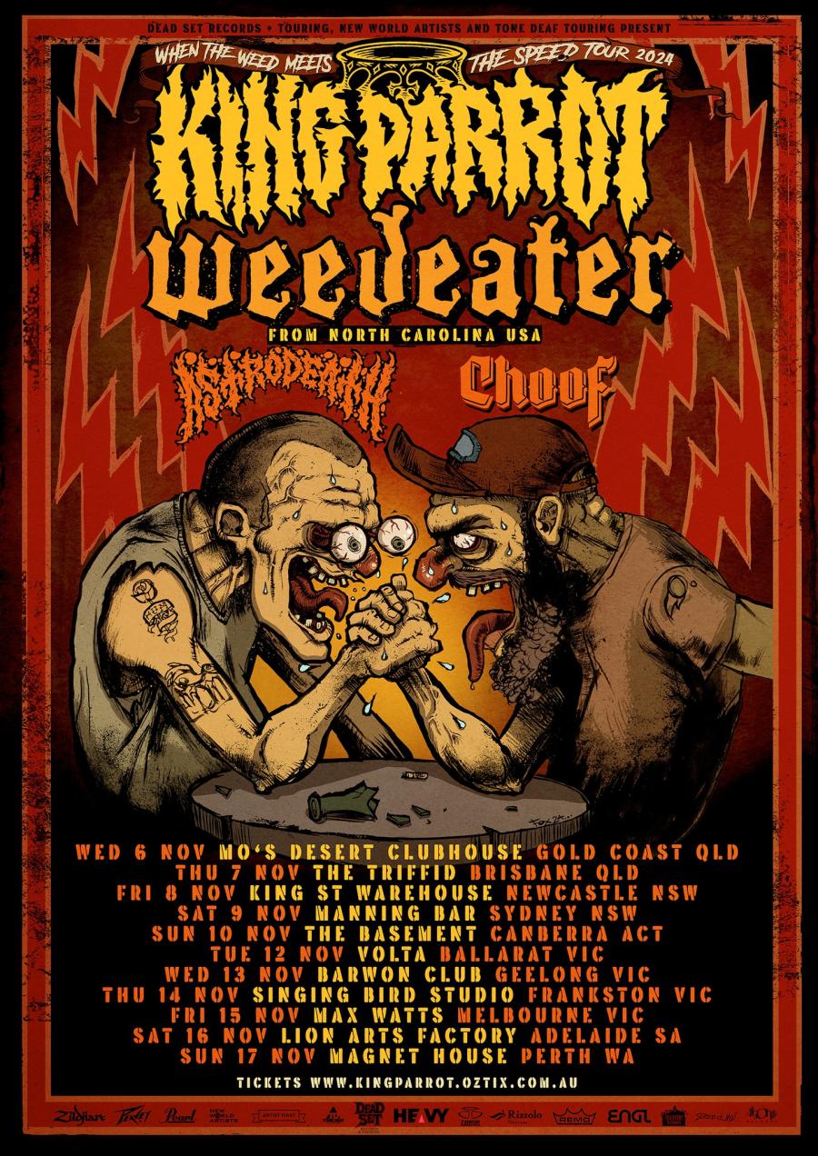 King Parro + Weedeater + Astrodeath + Choof - 09/11/2024 - Sydney - The ...