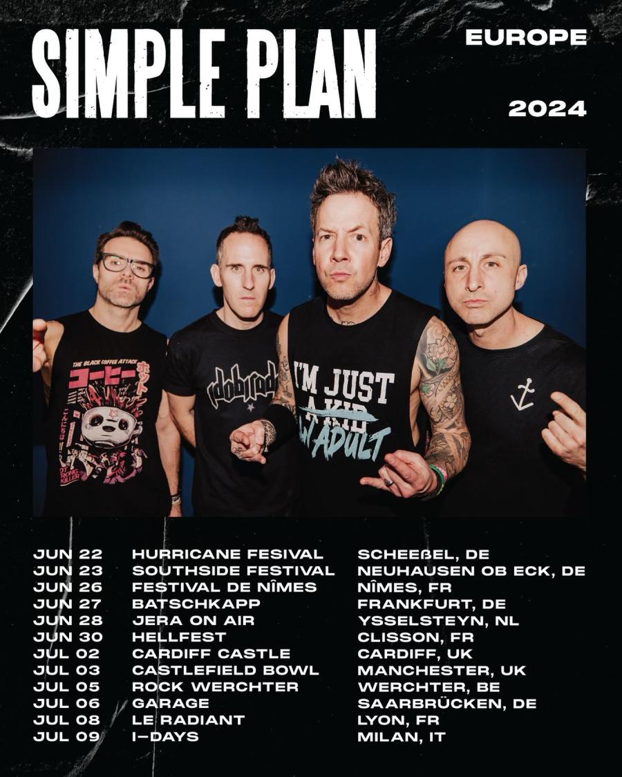 Concert Simple Plan - 06/07/2024 - Saarbrücken - Garage - Allemagne