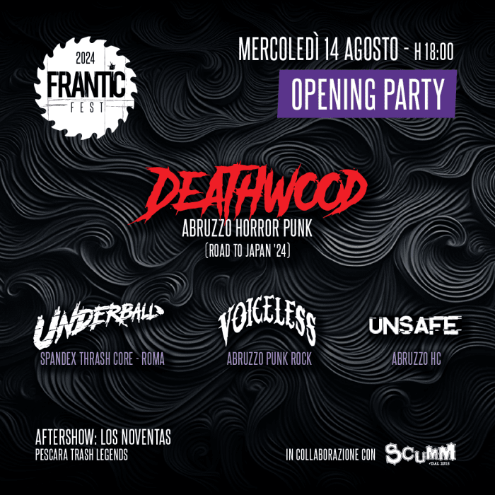 Frantic Fest 2024 - Opening Party - 14/08/2024 - Francavilla al Mare ...