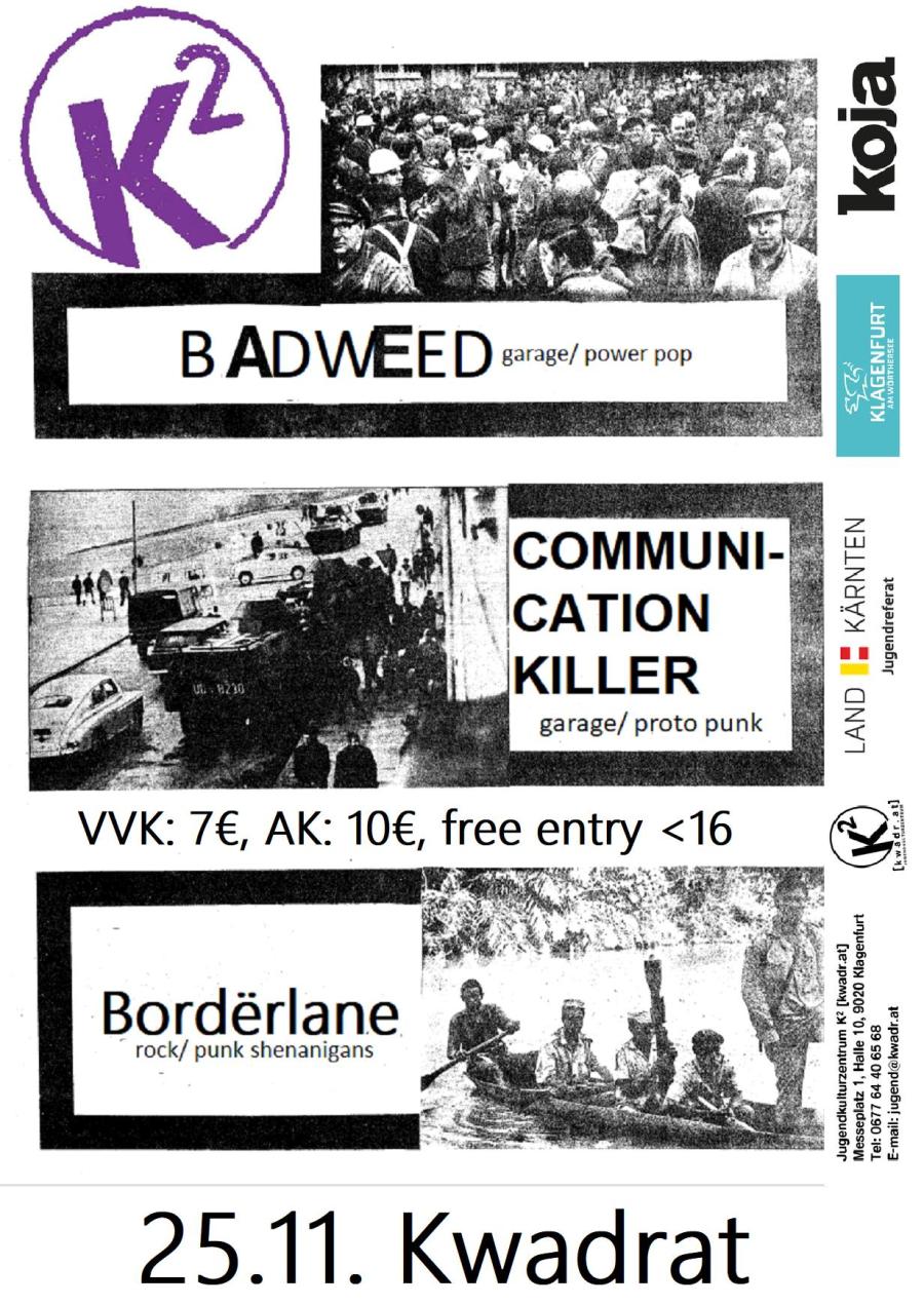 Bad Weed + Bordërlane - Line up
