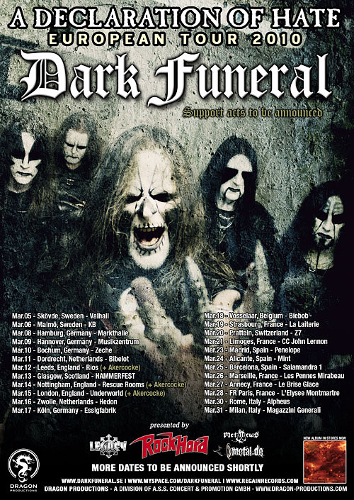 Dark Funeral - A declaration of hate - European Tour 2010 - 14/03/2010 ...