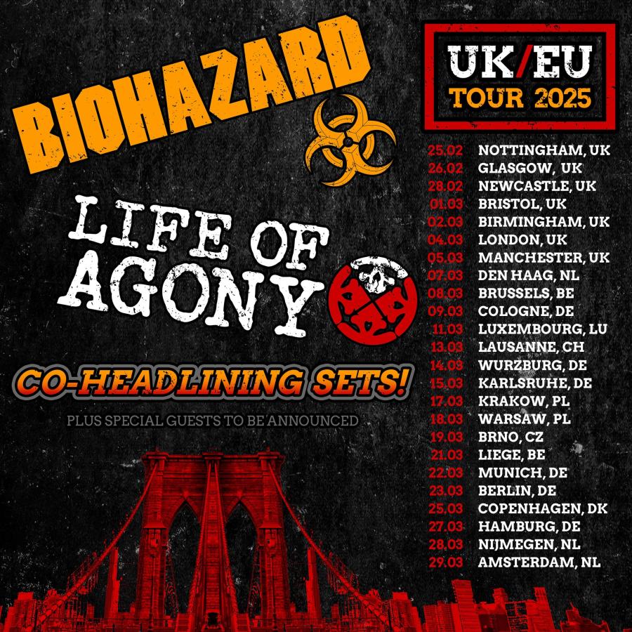 Biohazard + Life Of Agony - 28/02/2025 - Newcastle Upon Tyne ...