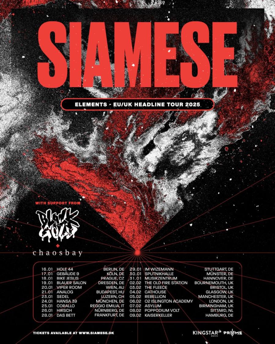 Siamese - Elements EU/UK Tour 2025 - Line up