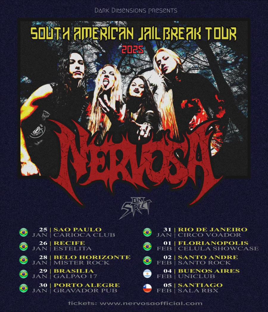Concierto Nervosa - 05/02/2025 - Santiago - Sala RBX - Chile