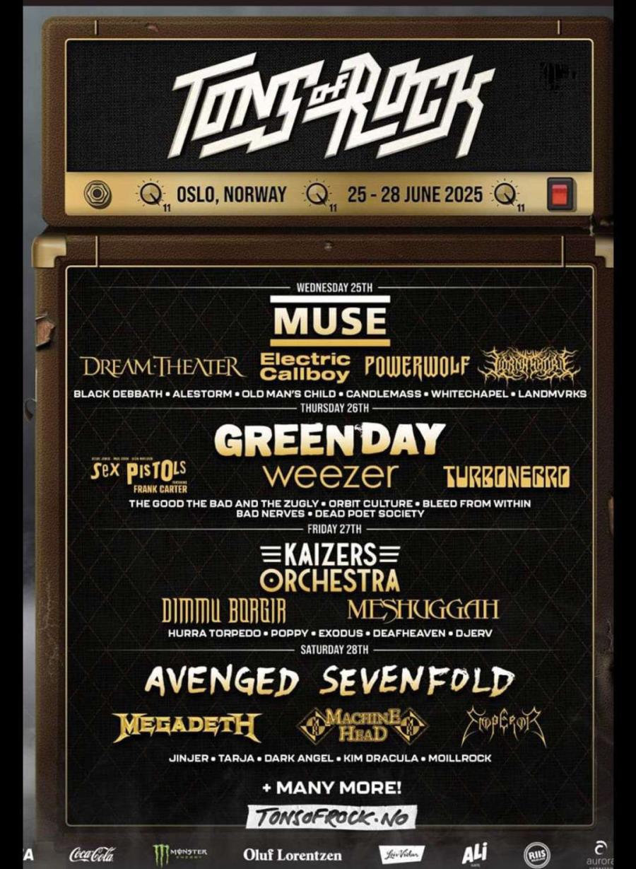 Tons Of Rock 2025 - Line up