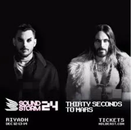 Concert Thirty Seconds To Mars - 14/12/2024 - Riyadh - Soundstorm ...