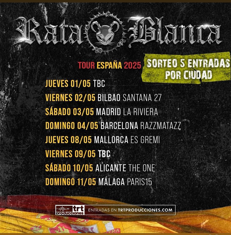 Rata Blanca - Tour España 2025 - Groupes