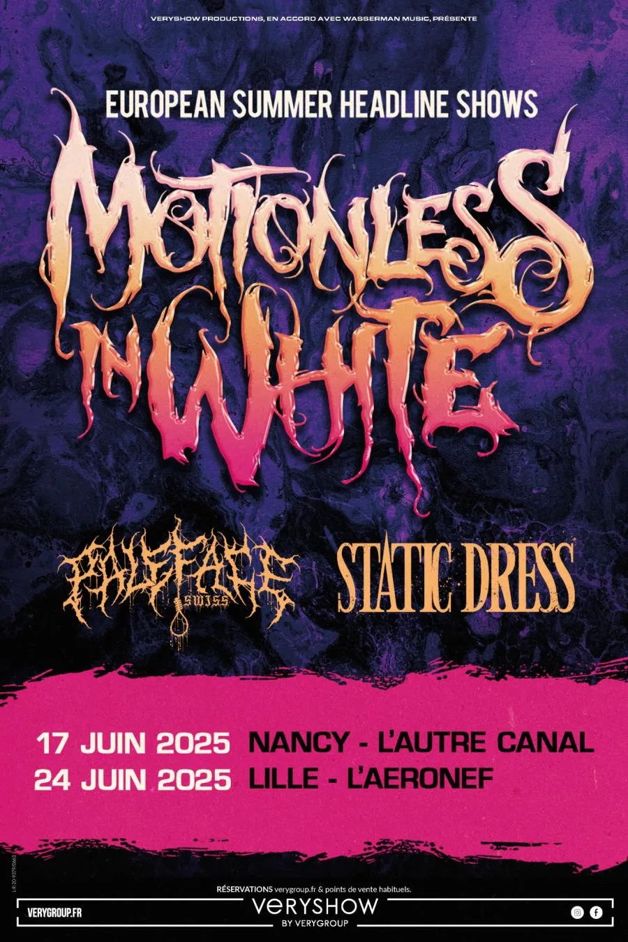 Concert Motionless In White - 24/06/2025 - Lille - Aeronef - France