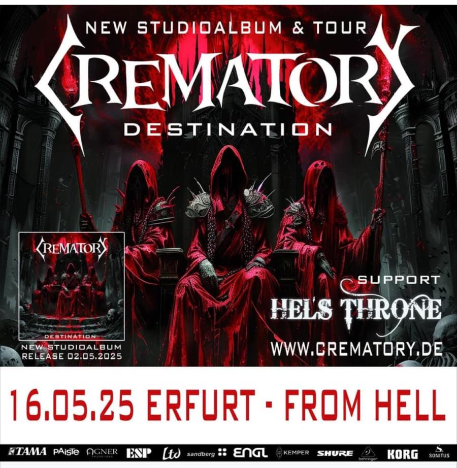 Event Crematory - 16/05/2025 - Erfurt - From Hell - Germany