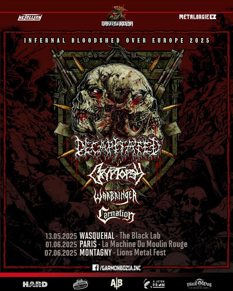 Decapitated - Infernal Bloodshed over Europe 2025 - 01/06/2025 - Paris ...