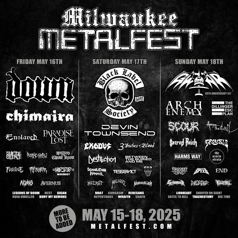 Milwaukee Metal Fest 2025 - 15/05/2025 (4 days) - Milwaukee - The Rave ...