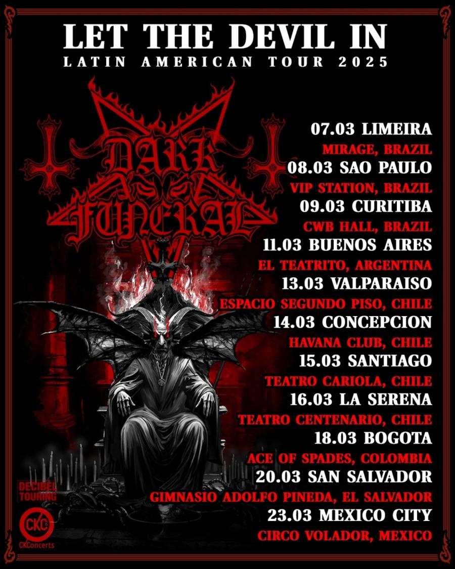Dark Funeral - Let The Devil In - Latin American Tour 2025 - 07/03/2025 ...