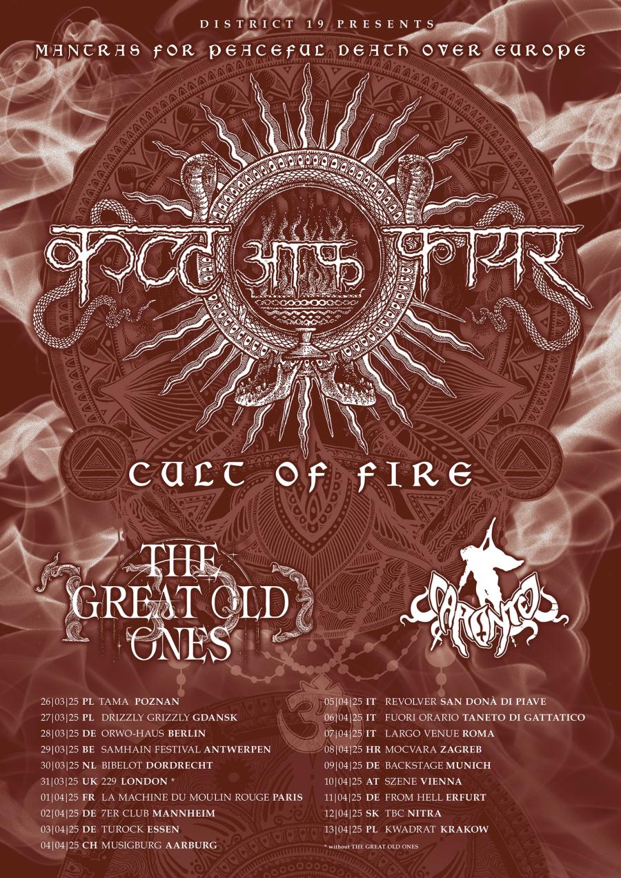 Cult Of Fire + The Great Old Ones + Caronte - Line up