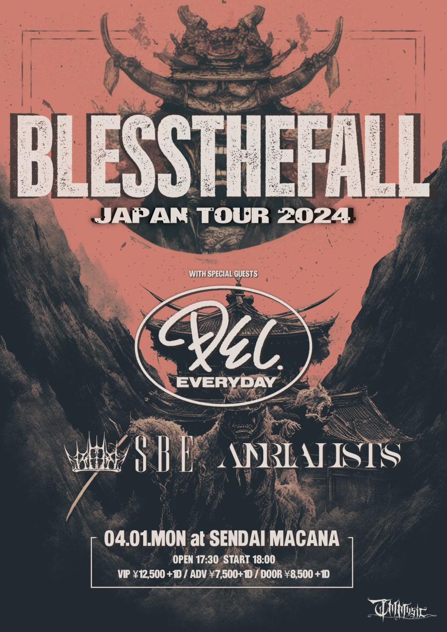 Blessthefall - Japan Tour 2024 - Line up