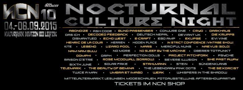 NCN Festival 2015 - Line up