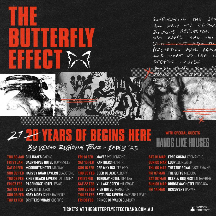 Concierto The Butterfly Effect - Cartel
