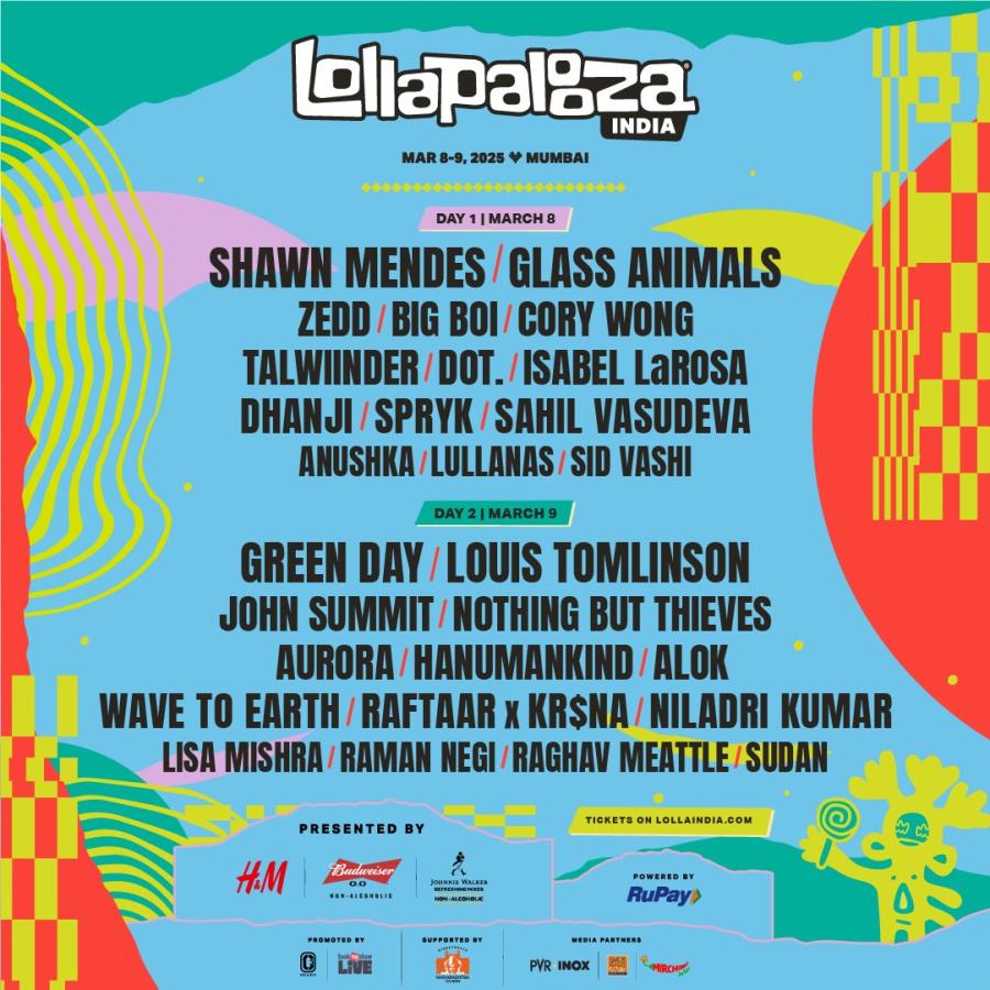 Lollapalooza India 2025 - 08/03/2025 (2 days) - Mumbai - Mahalaxmi ...