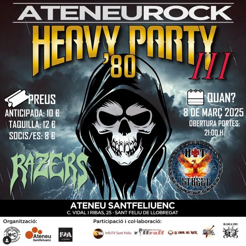 Ateneurock - Heavy Party'80 III - 08/03/2025 - Sant Feliu de Llobregat ...