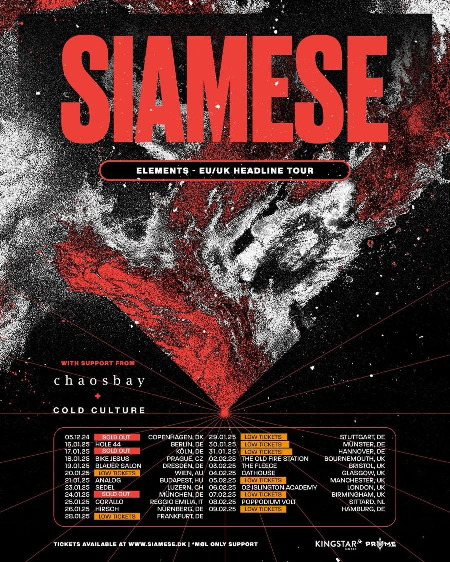 Siamese - Elements EU/UK Tour 2025 - Line up