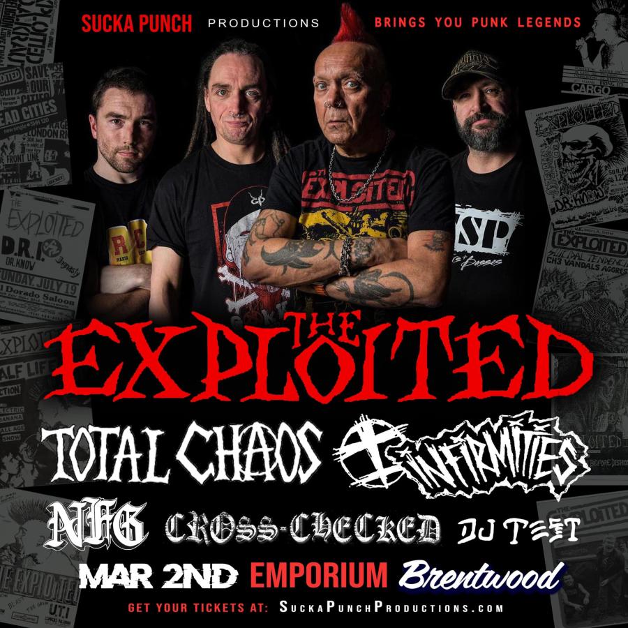The Exploited + Total Chaos - 02/03/2025 - Brentwood - Brentwood ...