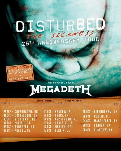 Disturbed + Megadeth - 01/10/2025 - Düsseldorf - PSD Bank Dome ...