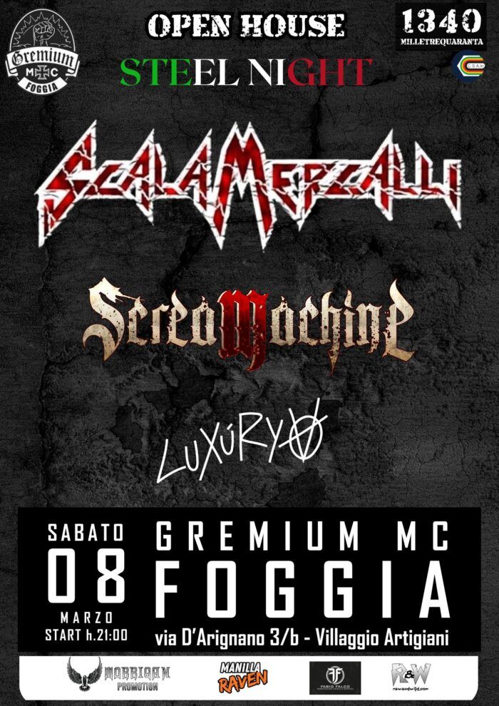 Scala Mercalli + Screamachine + Luxurya - 08/03/2025 - Foggia - Gremium ...