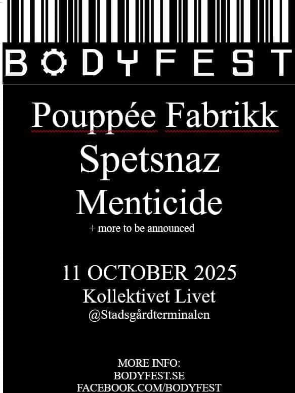 Bodyfest 2025 - 11/10/2025 - Stockholm - Kollektivet Livet - Sweden