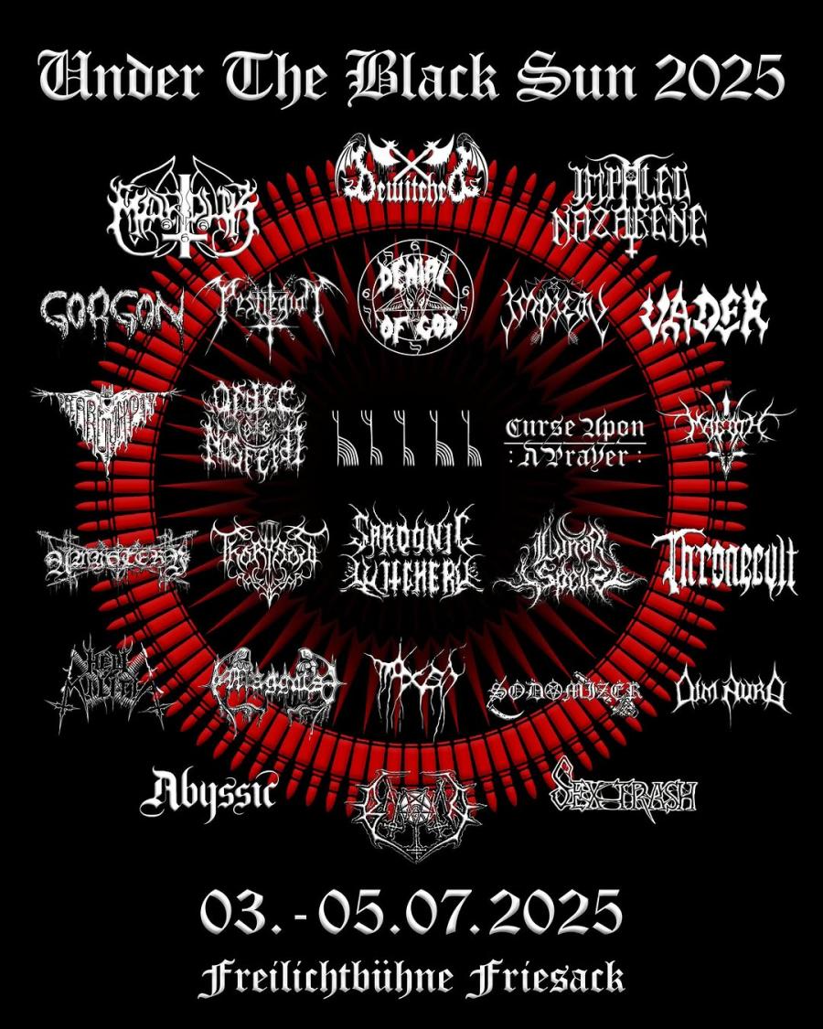 Under The Black Sun 2025 - Line up