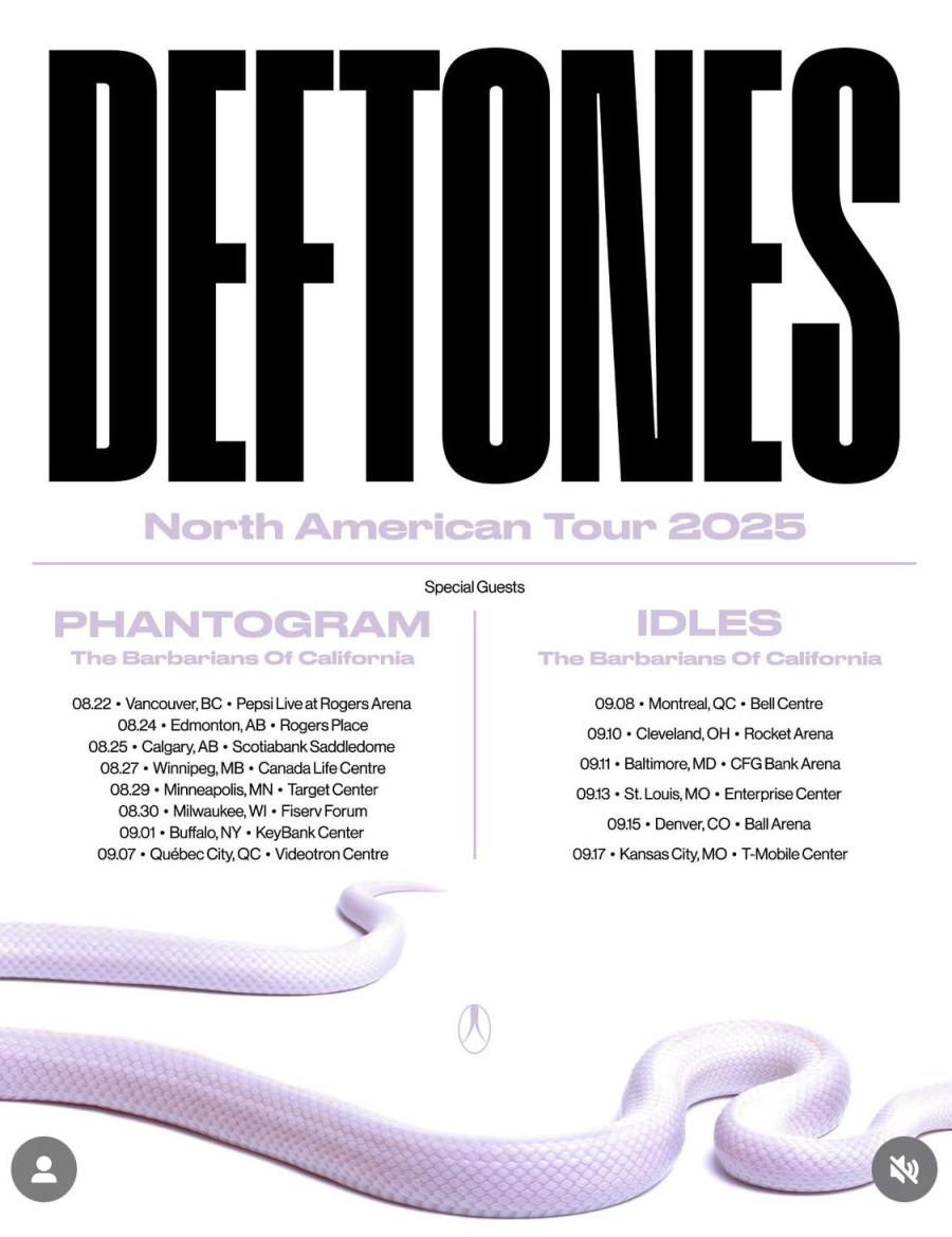 Deftones - North American Tour 2025 - Line up