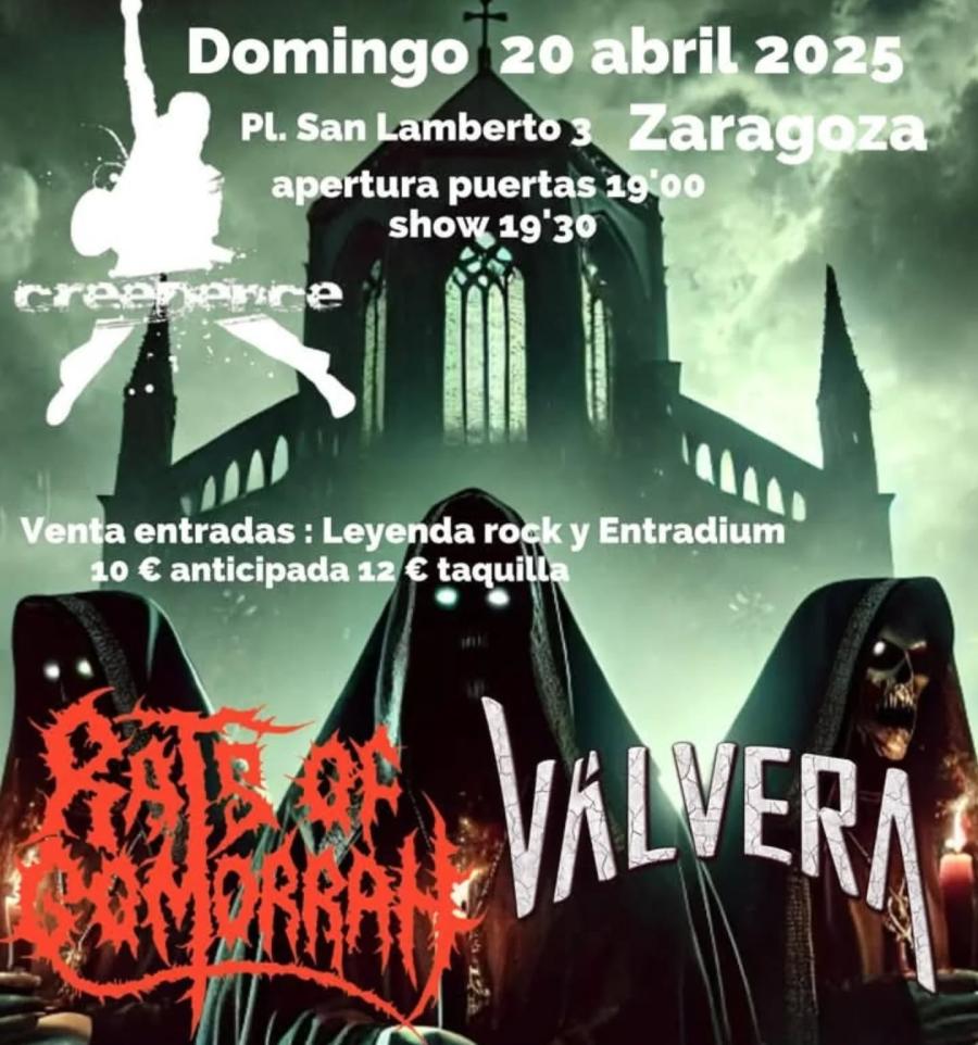 Rats Of Gomorrah + Valvera - Line up