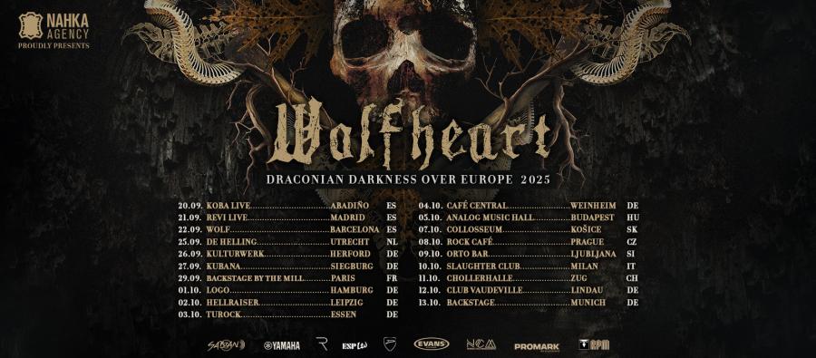 Wolfheart Draconian Darkness European Tour 2025 - BBTM - Line up