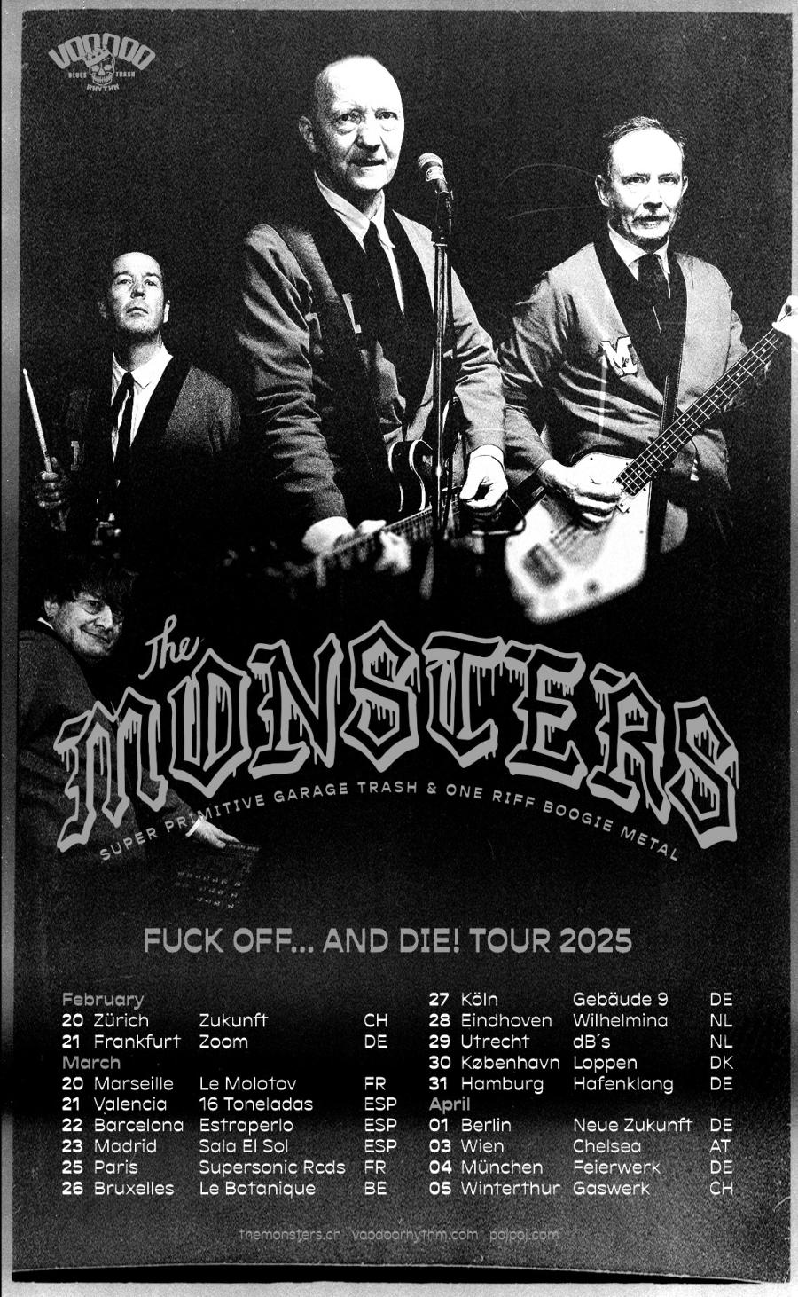 Konzert The Monsters - Line up