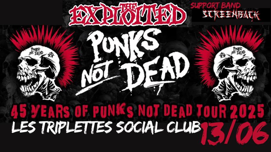 The Exploited + Screenback - Line up