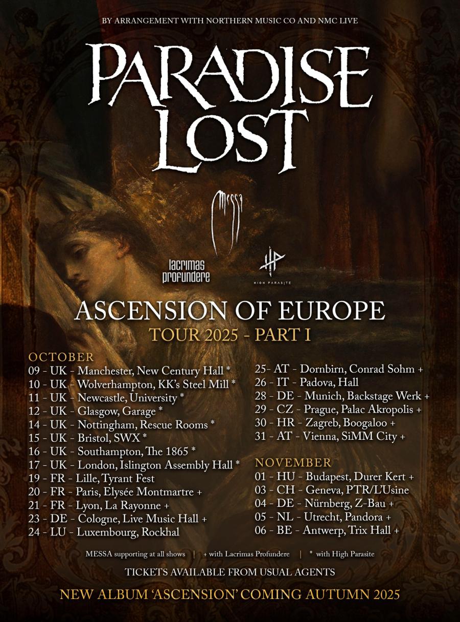 Paradise Lost - Ascension of Europe 2025 - 31/10/2025 - Wien / Vienna - SiMM City - Autriche