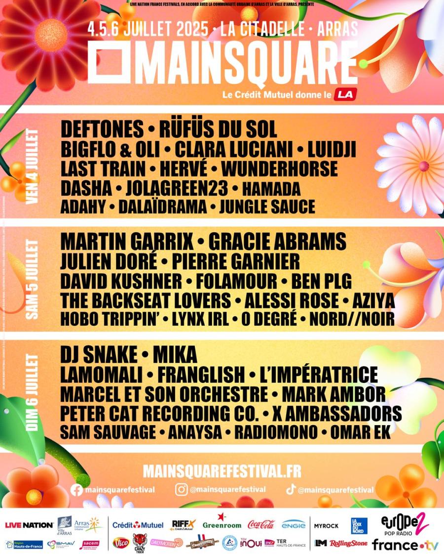 Main Square Festival 2025 - 04/07/2025 (3 Tage) - Arras - Frankreich