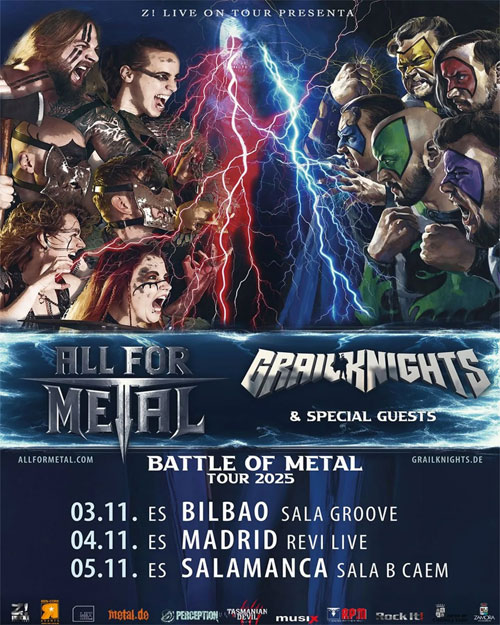 All For Metal + Grailknights - Battle Of Metal Tour 2025 - Groupes