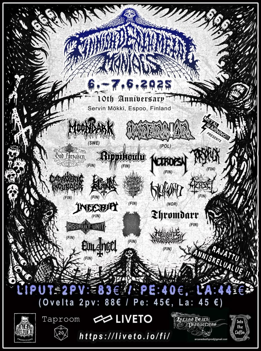 Finnish Death Metal Maniacs 2025 - 06/06/2025 (2 days) - Espoo - Finland