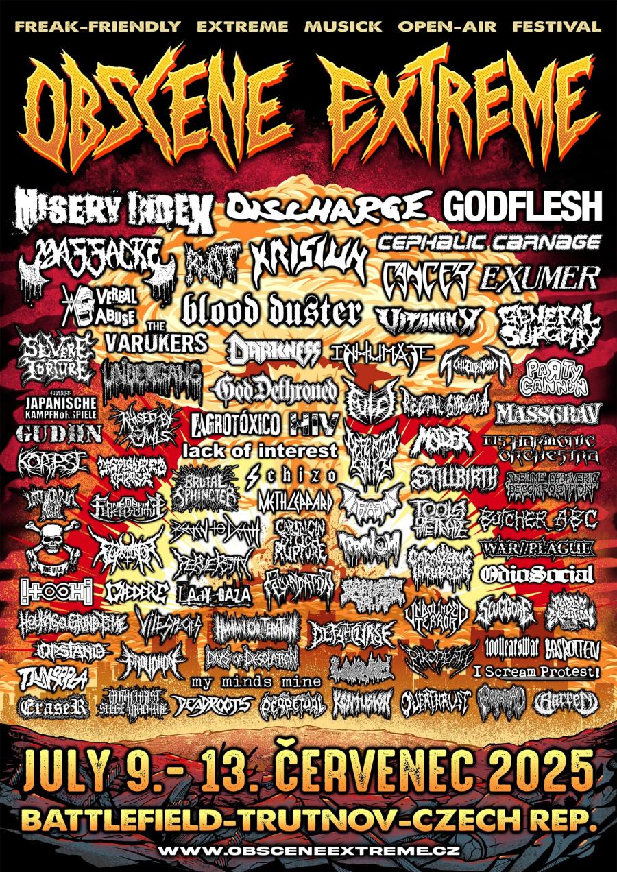Obscene Extreme 2025 - Line up