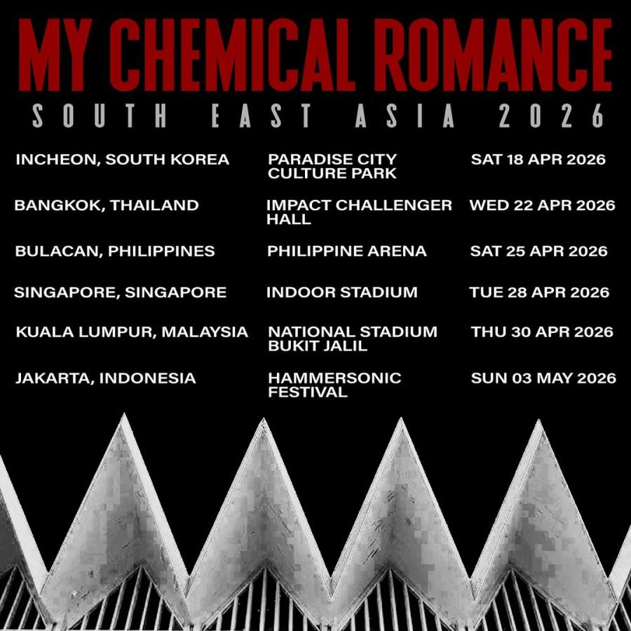 My Chemical Romance - Asia Tour 2026 - 18/04/2026 - Incheon - Paradise ...