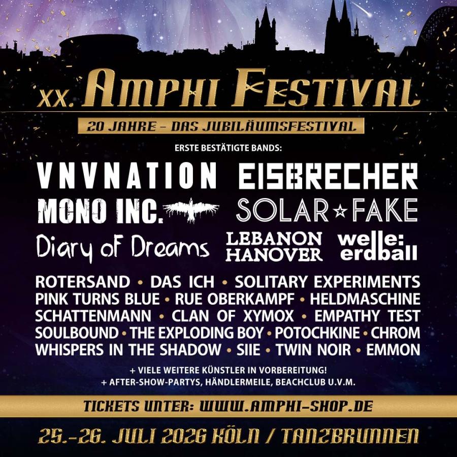 Amphi Festival 2026 - 25/07/2026 (2 Gün) - Köln - Tanzbrunnen - Almanya