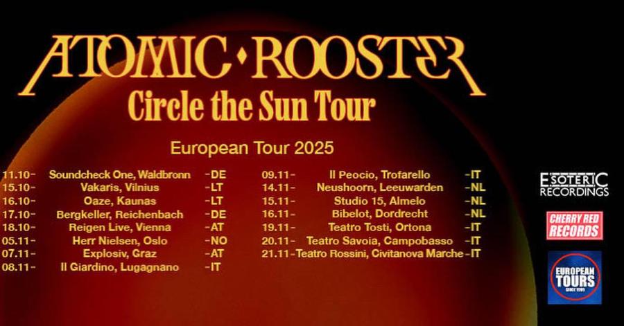 Event Atomic Rooster - 21/11/2025 - Civitanova Marche - Teatro Rossini ...