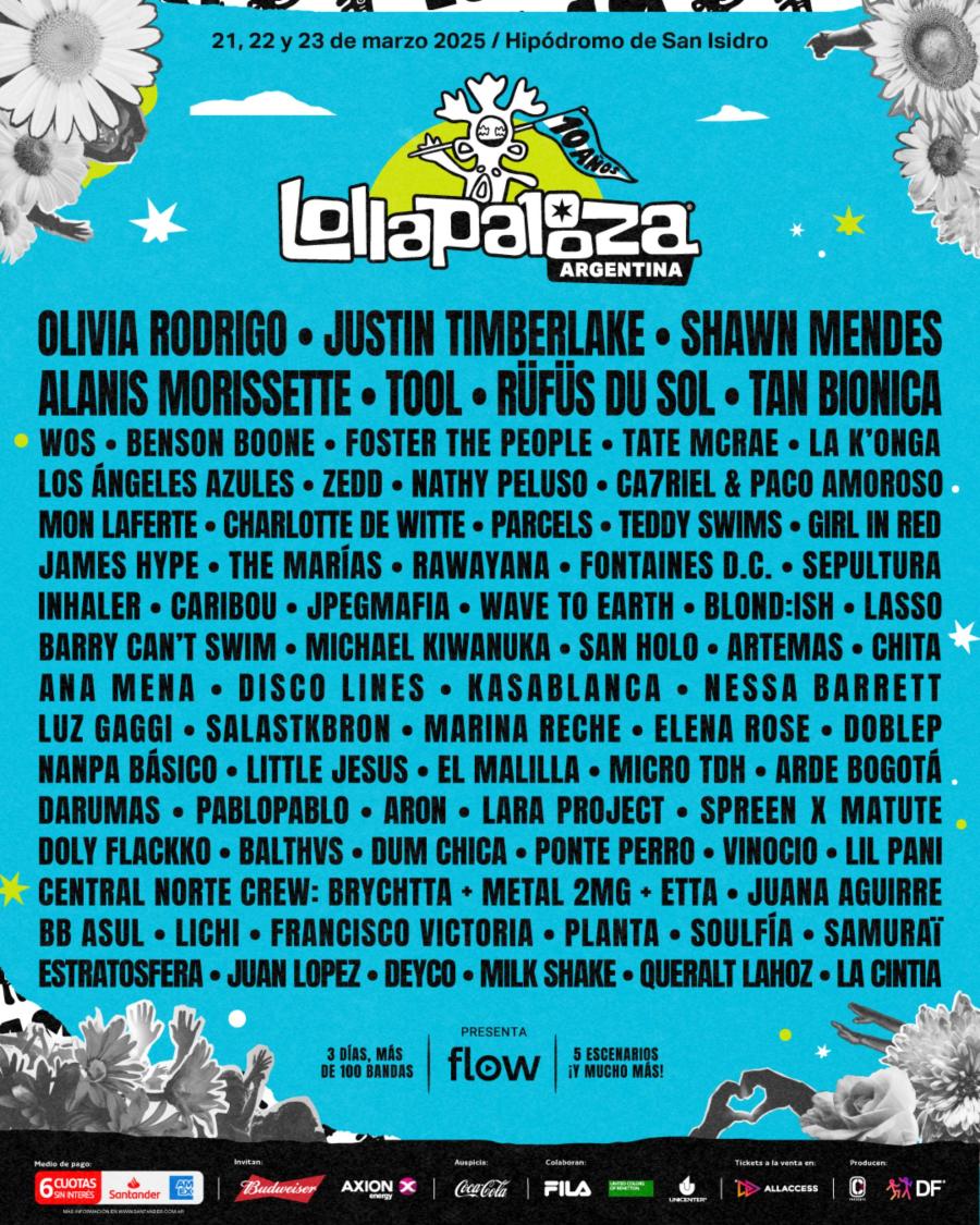 Lollapalooza Argentina 2025 - Groupes