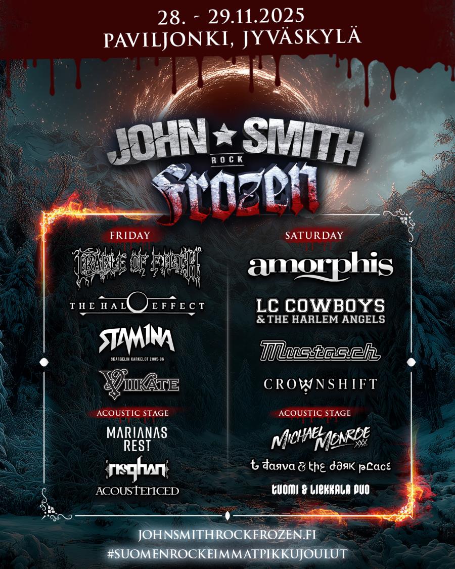 John Smith Rock Frozen 2025 - 28/11/2025 (2 days) - Jyväskylä - Finland