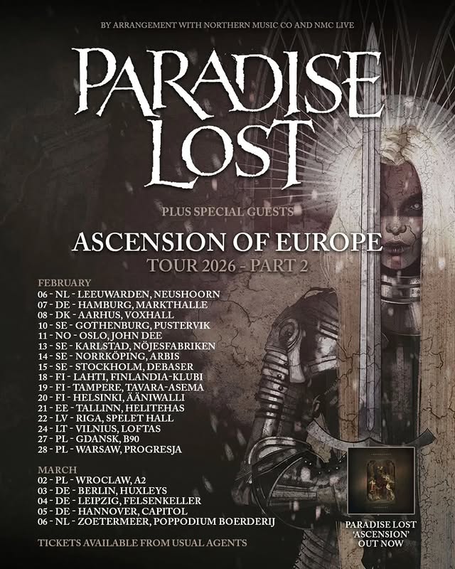 Paradise Lost - Ascension of Europe 2026 - Line up