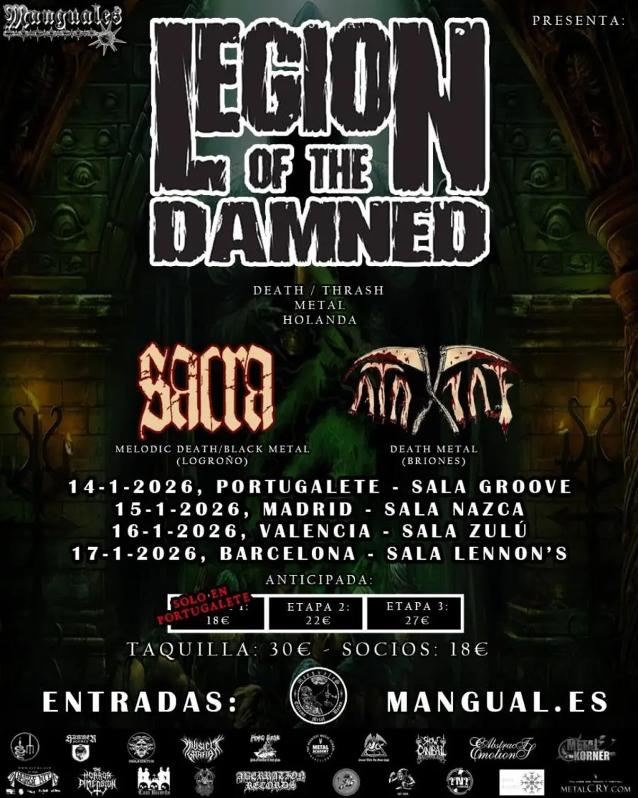 Legion of the Damned - Spain Tour 2026 - Running Order | Concerts-Metal